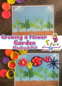 Growing a Flower Garden Playdough Mat – Blossoms and Bookworms