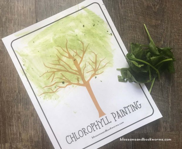 Chlorophyll Painting – Blossoms and Bookworms